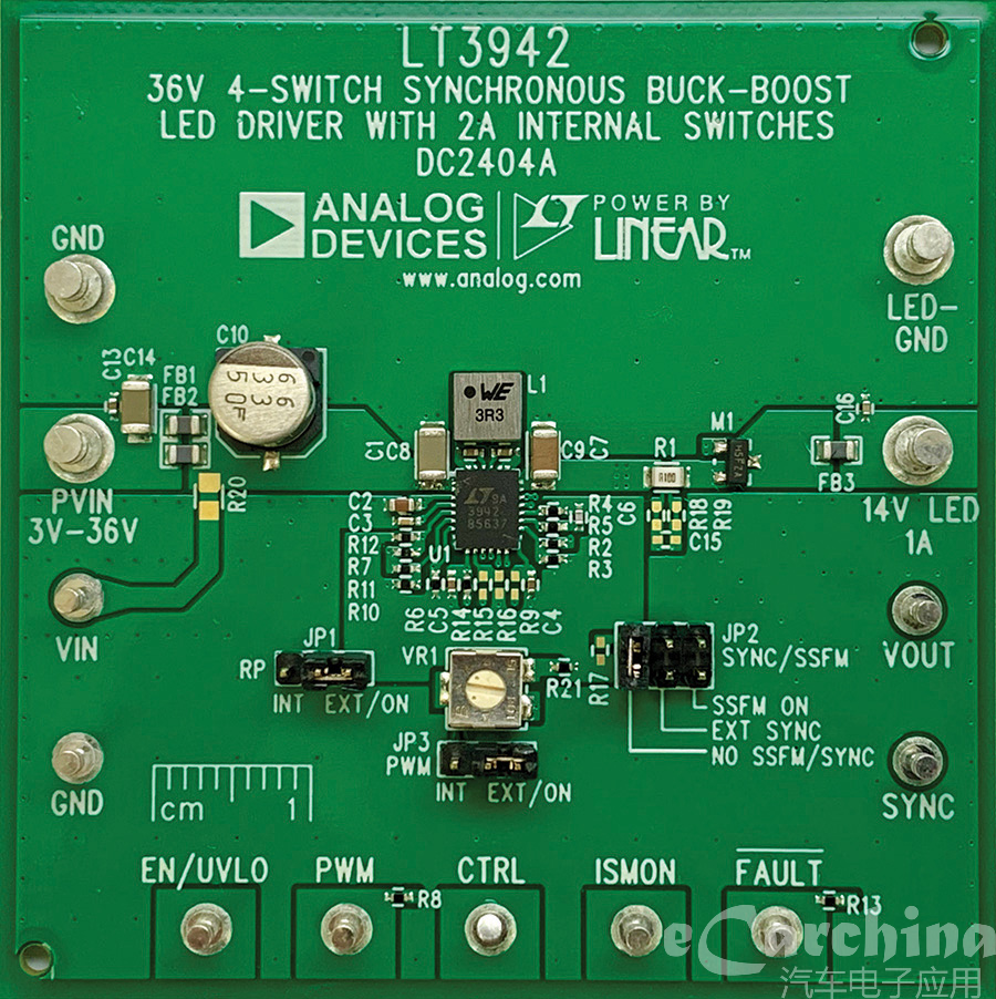 采用2 MHz单芯片降压-升压DC-DC转换器和LED驱动器消除PCB空间受限的困扰 - 解决方案 - 汽车电子应用